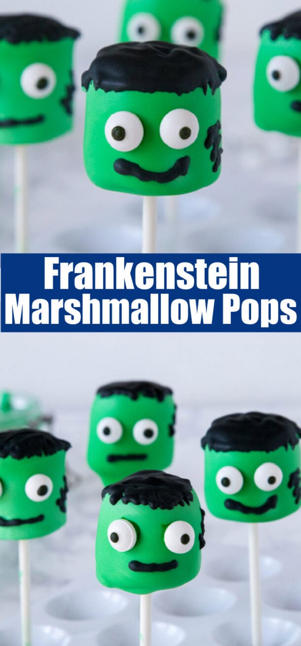Frankenstein Marshmallow Pops - Dinners, Dishes, and Desserts