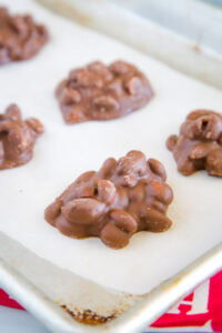 Slow Cooker Chocolate Peanut Clusters - Dinners, Dishes, and Desserts