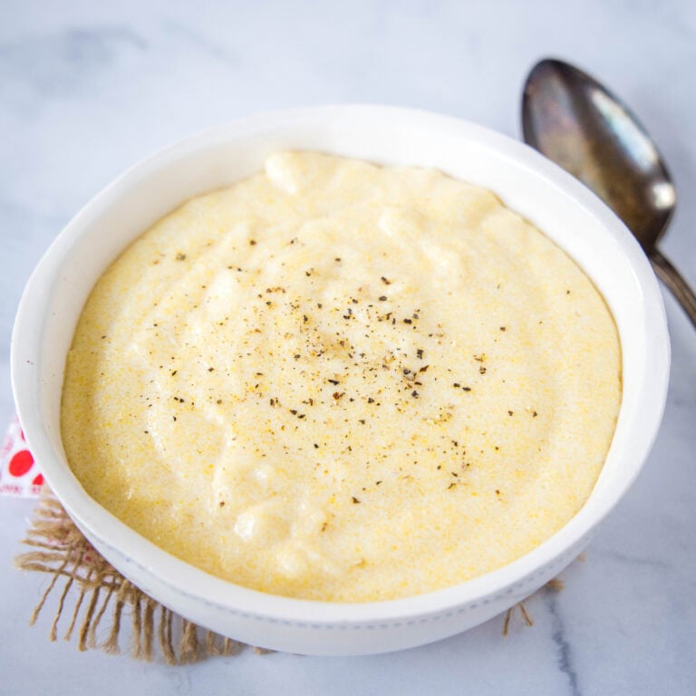 EASY Creamy Polenta Recipe (Secret Ingredient for Extra Creamy)