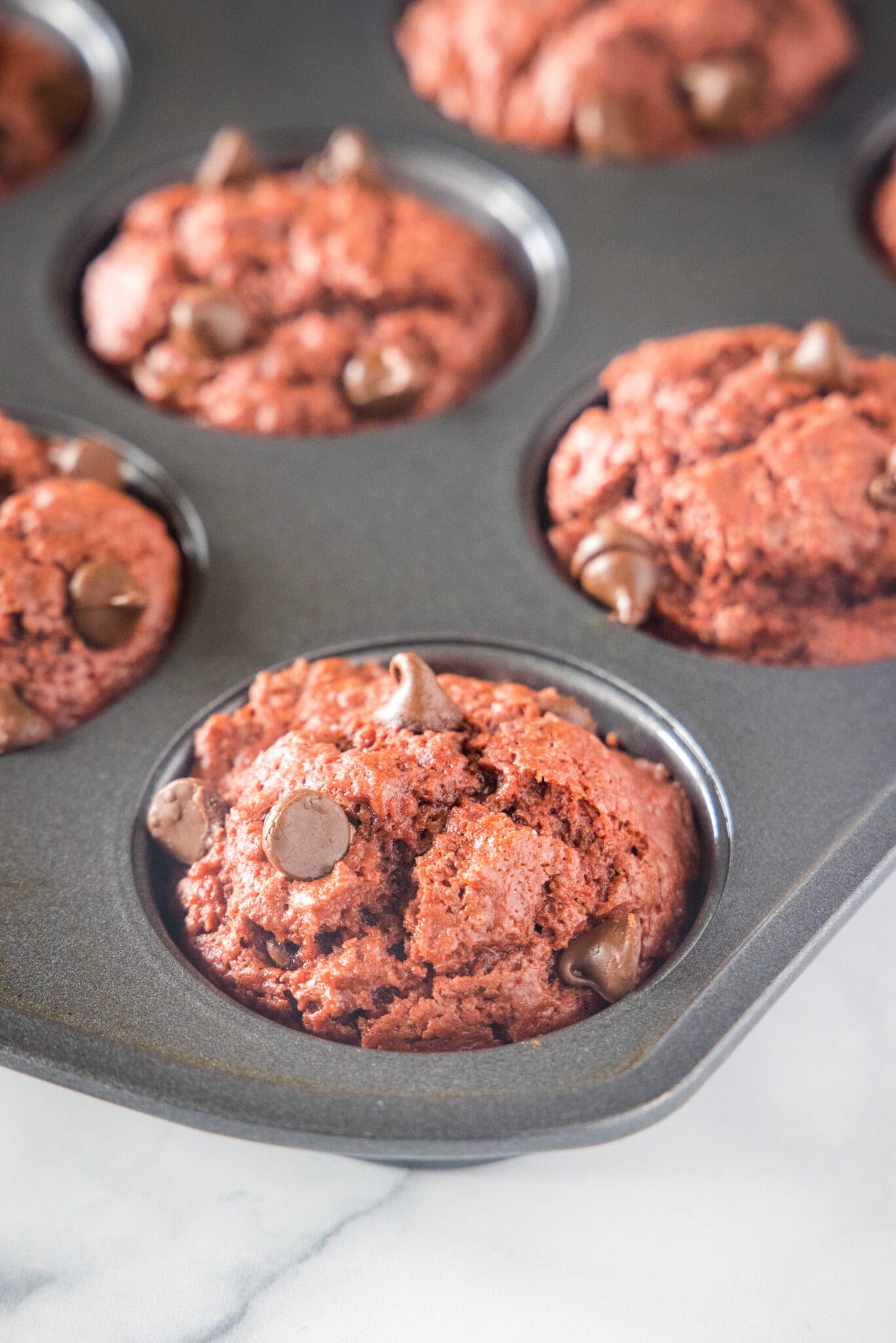 Red Velvet Muffins - Dinners, Dishes, and Desserts
