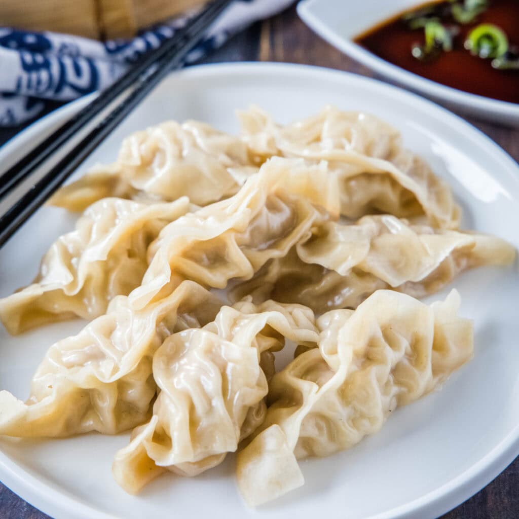 Asian Dumplings With Dipping Sauce - Dinners, Dishes, and Desserts