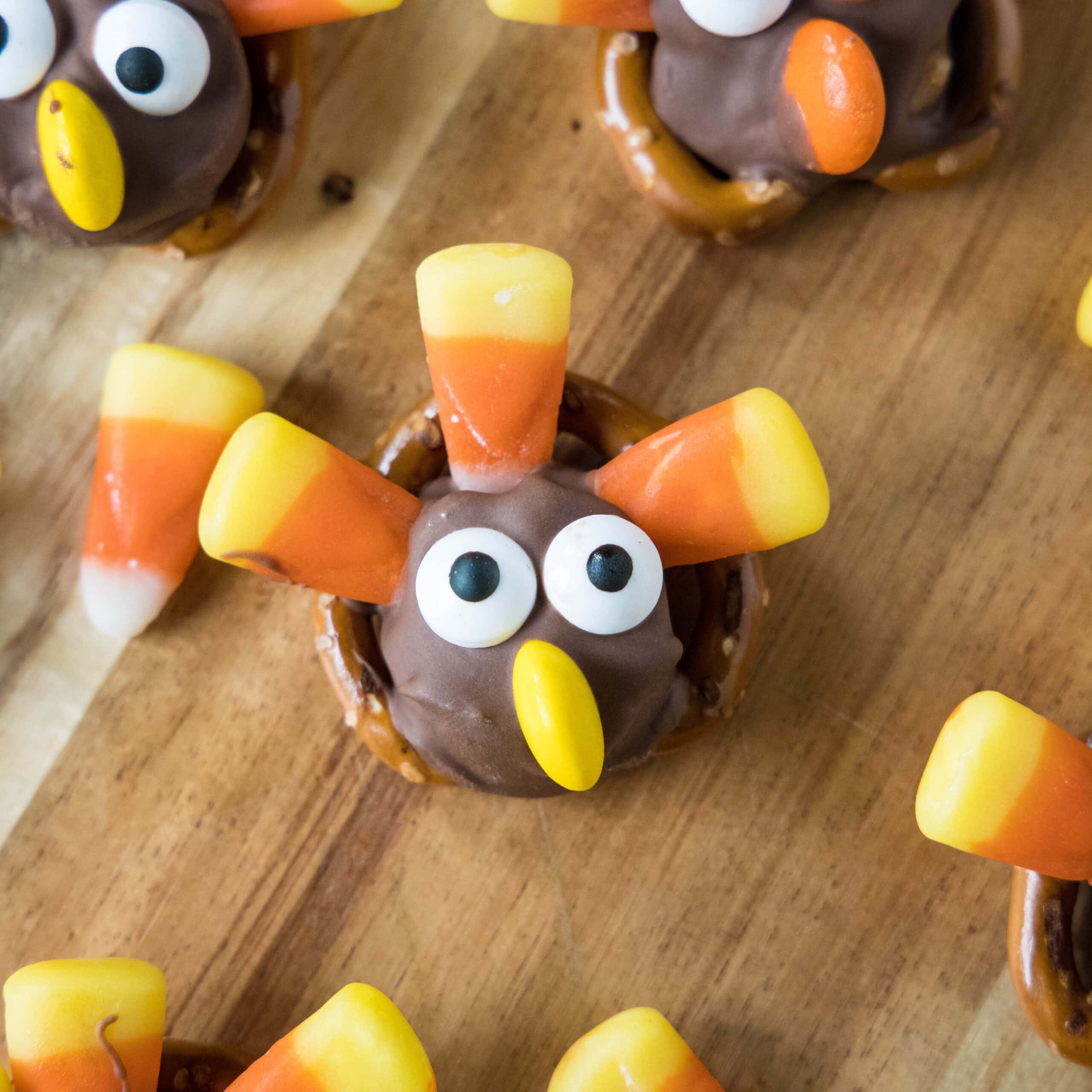 Candy Turkey Pretzels