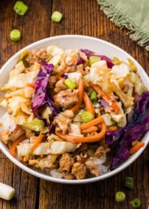 Chicken Egg Roll in a Bowl
